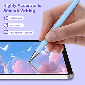 Stylus Pens for Touch Screens, High Precision 2-in-1 Disc Stylus Pen for iPad Compatible with iPhone/iPad/Android/Tablets and All Capacitive Touch Screens