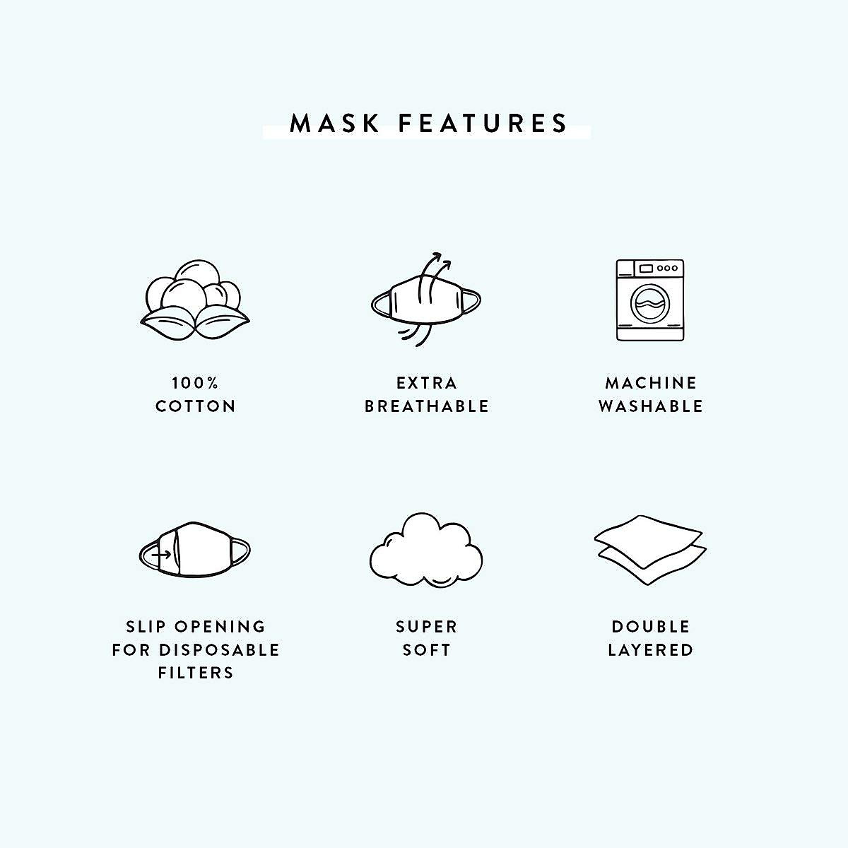 Pura Vida Bracelets X Vera Bradley Face Mask – 2 Layer Washable Cotton Facial Cover with Insert Pocket – Citrus Hibiscus