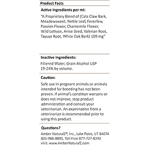 AMBER NATURALZ Petizol Simply Comfort Herbal Supplement for Dogs, Bird, Rabbit | Support for Occasional Discomforts and Normal Body Temperature | 1 Fluid Ounce Glass Bottle | Manufactured in The USA