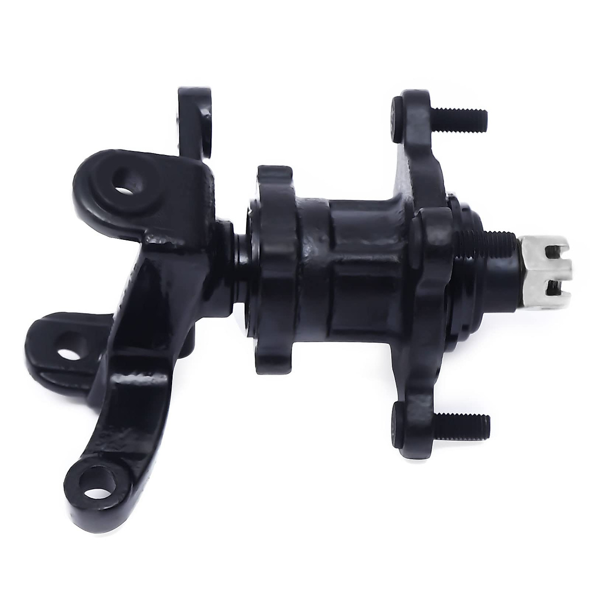 HinLIaDa Front Suspension Shock Kit, Upper & Lower Swing Arm Suspension Shock Kit with Steering Strut Knuckle&Wheel Hub For DIY Buggy Electric ATV Quad Bike Buggy Go Kart Parts 340mm