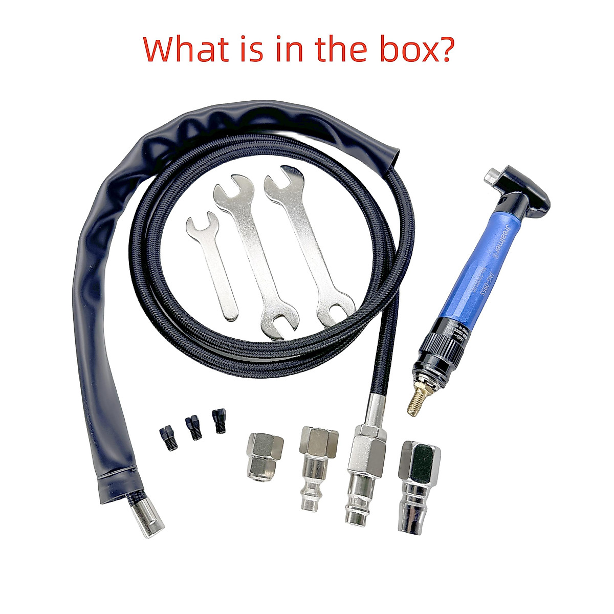 Jrealmer JAG-095S Elbow 95° with 1/8"(3.175mm),3mm,3/32"(2.35mm) Collet Powerful And Fast Speed Right Angle Pencil Die Grinder New Generation Gear Model