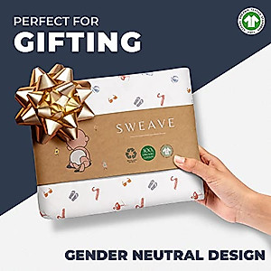 Sweave Organic Crib Sheets (2-Pack) - Breathable Double-Elastic Fitted Crib Sheet, Extra Protection for Your Baby, 100% GOTS Certified Organic Cotton, Secure & Snug Fit, Crib Sheets Neutral (28"x52")