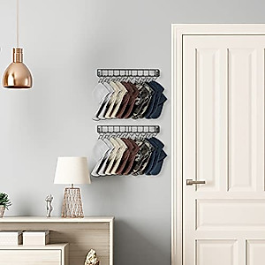 Hat Organizer for Baseball Caps with 30 Clips, 3 in 1 Combinable and Detachable Cap Holder Organizer, Hat Rack for Door & Closet Organizer & Wall Hanger, Metal Hats Storage for Men, Boy, Women