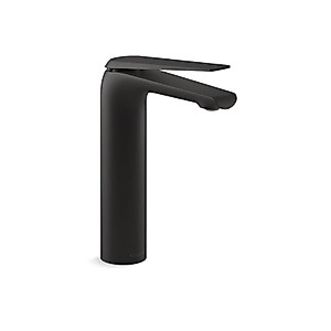 Kohler K-97347-4-BL AVID Tall Single-HDL Faucet Plumbing Fixture, Matte Black