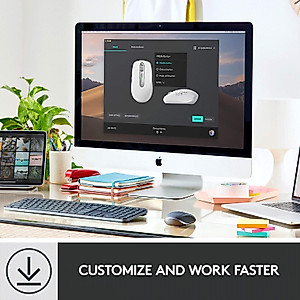Logitech MX Anywhere 3 Compact Performance Mouse, Wireless, Comfort, Fast Scrolling, Any Surface, Portable, 4000DPI, Customizable Buttons, USB-C, Bluetooth - Graphite (Renewed)