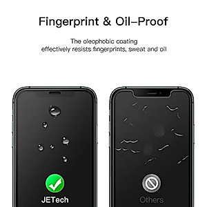 JETech Full Coverage Screen Protector for iPhone 11 Pro/iPhone X/iPhone XS 5.8-Inch, Black Edge, 9H Tempered Glass Film Case-Friendly, HD Clear, 3-Pack