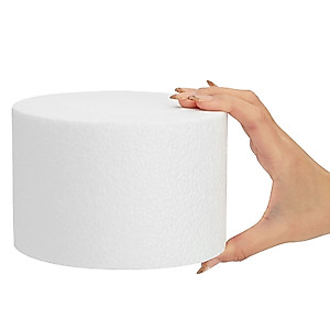 Bright Creations 2 Pack Foam Cake Dummies, 6x4 Inch Dummy Rounds for Decorating, Fake Wedding Cake