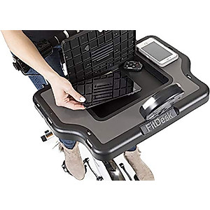 FitDesk Desk Bike 3.0 - Folding Exercise Bike for Work from Home Fitness, Stationary Bike and Desk Exercise Equipment with Built-in Tablet Holder, Desk Workout Equipment, Extension Kit Not Included
