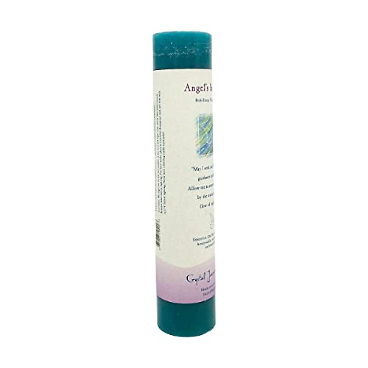 CRYSTAL JOURNEY Candle Pillar Angels Influence, 1 EA