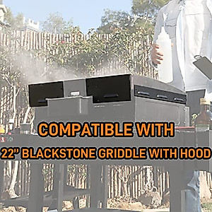 AOKEMAi Wind Guard for Blackstone 22 Inch Griddle, Wind Screen, Blackstone Griddle Accessories, Set of 4 Wind Guard Waterproof Grill Accessories, Wind Guards, Black (Fit for 22” Griddle)