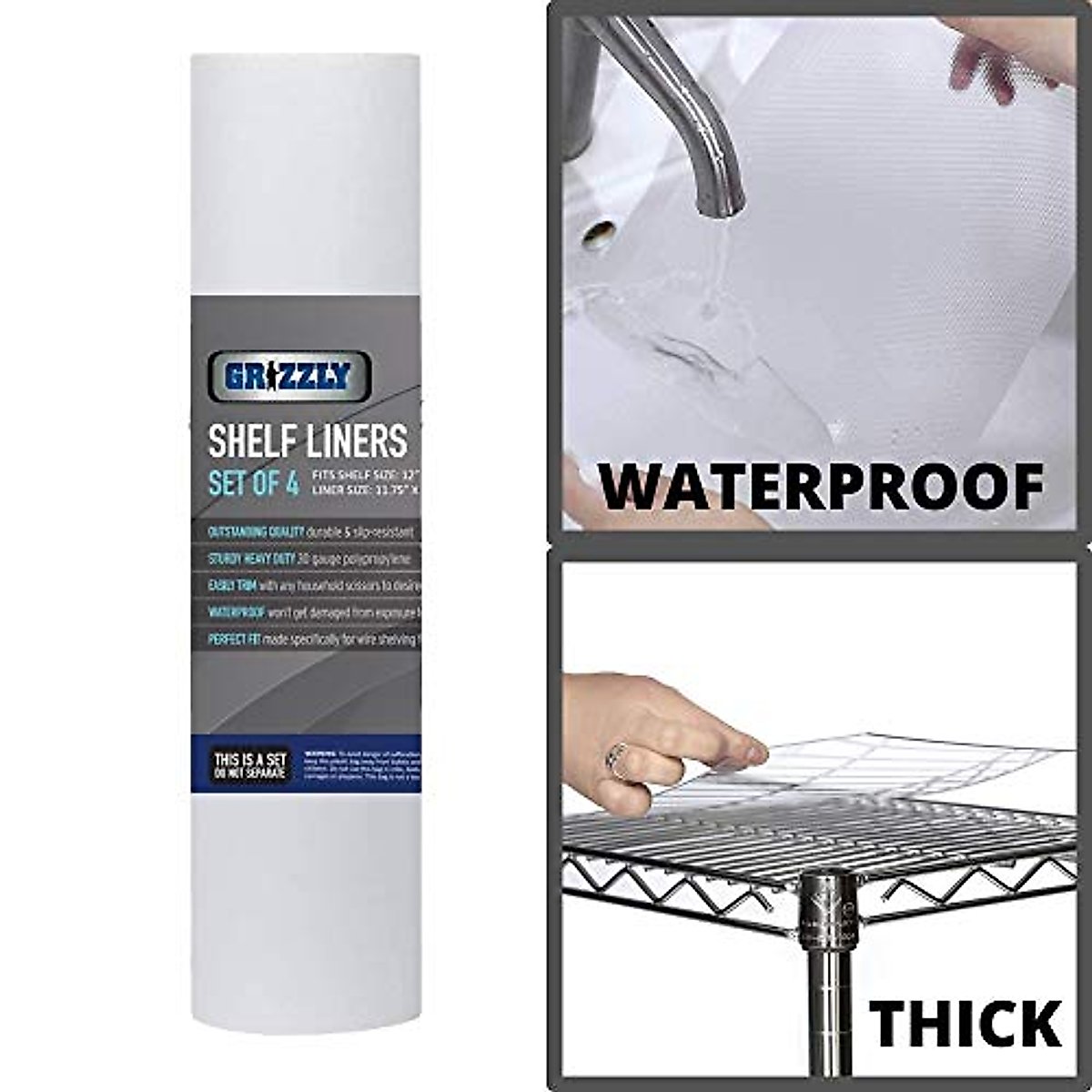 4 Pack of Shelf Liner Measure 11.75” x 47” which Fits 12" x 48" Wire Shelf and Closet Transparent, Clear Matte Finish, Durable, Non-Adhesive and Unrolled Flat Shelf Liners