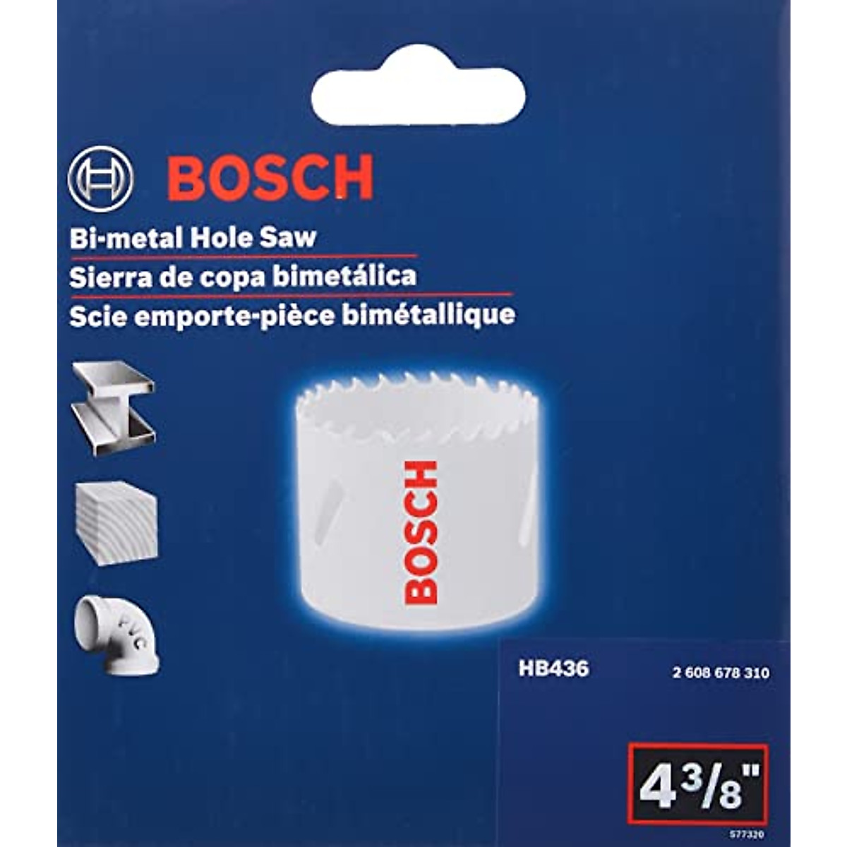 BOSCH HB436 4-3/8 In. Bi-Metal Hole Saw