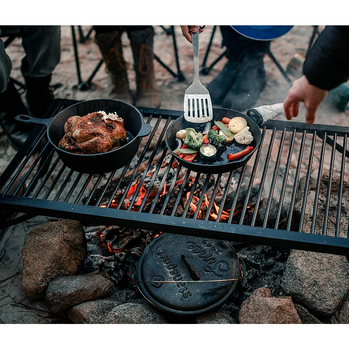 Stansport Pre-Seasoned Cast Iron Cook Set 6 Piece Set (16903)
