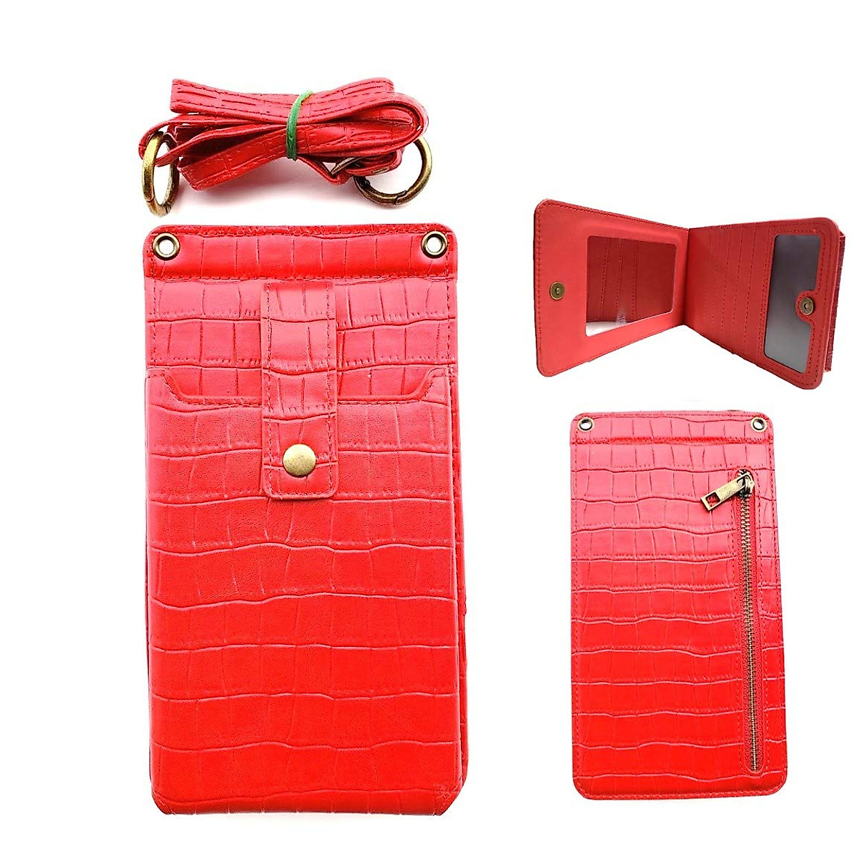 Small Crossbody Phone Bag Shoulder Bag Card holder Wallets Purse for Women & Girls (D2 Black - Touch Screen)