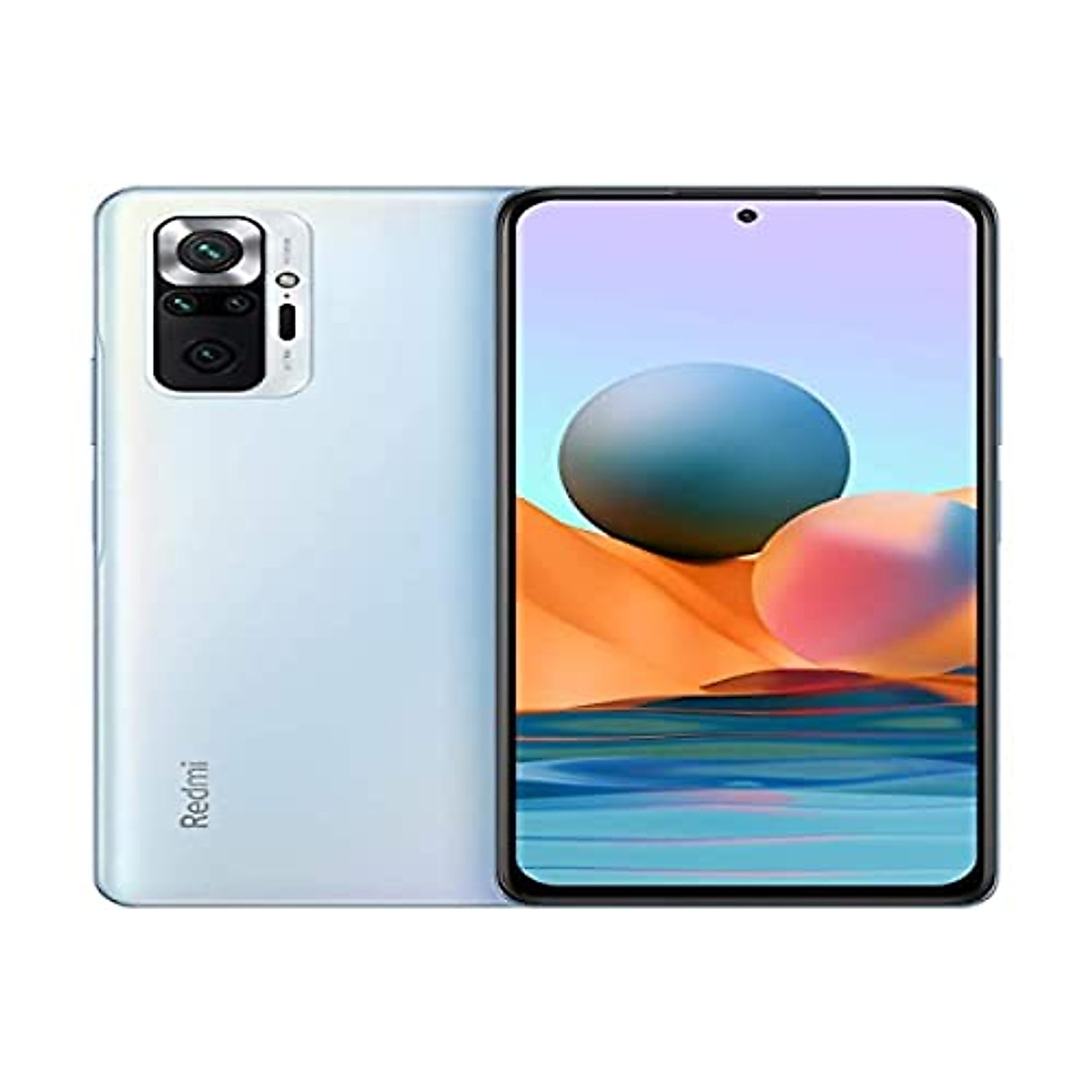 Xiaomi Redmi Note 10 Pro 4G Volte 128GB + 8GB Factory Unlocked 6.67" Quad Camera Night Mode (not Verizon Sprint Boost Cricket) (w/Fast Car Charger Bundle) (Glacier Blue)