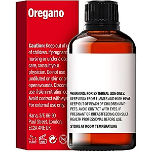 H’ana Oregano Essential Oil for Improved Wellness - 100% Pure Therapeutic Grade Oregano Oil Essential Oil for Skin - Oil of Oregano for Nails - Oregano Oil for Diffuser & Nail (1 fl oz)