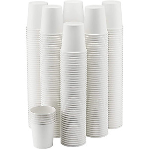 NYHI 300 Pack 12 oz White Disposable Paper Coffee Cups Hot Cold Beverage Drinking Cup for Water Juice Espresso Tea Ideal for Water Coolers Party