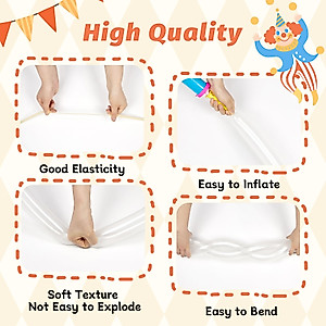 100pcs 260 Balloons Clear Long Skinny Balloons Premium Latex Twisting Balloons Animals Balloons Long Balloons for Tying Balloon Arch Birthday Wedding Party Decorations