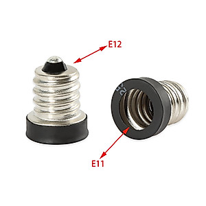 E-Simpo 6pcs E12 to E11 Adapter Mini Candelabra Base E12 to E11 Lamp Socket Adapter, Lamp Holder Bulb Base Adapter E12 Male to E11 Female Lamp Base Converter(6pcs E12 to E11 Adapter)