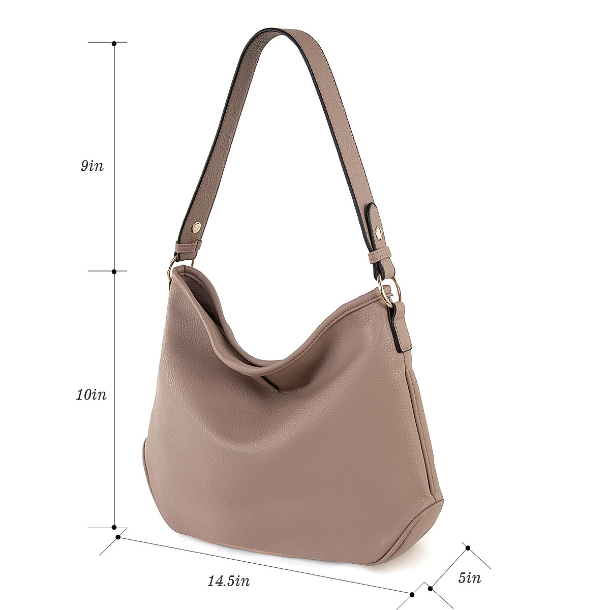 Montana West Soft Hobo Bags for Women Purses and Handbags Top Handle Shoulder Bags with Adjustable Guitar Strap MWC-085BKH