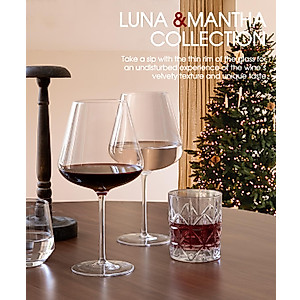 OJA Red Wine Glasses Set of 4-28oz Large Wine Glasses Hand Blown Crystal-Clearer,Lighter for Wine Tasting,Gift Packaging for Christmas Day,Wedding,Birthday