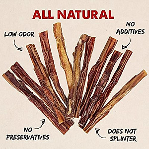 Downtown Pet Supply USA Sourced 6", 10 Pack Bully Sticks for Large Dogs, Regular - Rawhide Free Dog Chews Long Lasting and Non-Splintering - Single Ingredient, Low Odor Bully Sticks for Medium Dogs