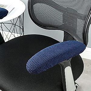 GEZICHTA Chair Arm Pad Covers Overs,Elasticity Office Computer Chair Arm Slipcover,Removable Washable Office Chair Armrest Covers Pads for Swivel Office Gaming Chair Wheelchair,Black, free size