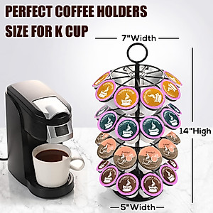 Eastsign Coffee Pod Holder, Coffee Pod Organizer Compatible with 36 K-Cup Pods, Coffee Pod Holder for Counter, Detachable Organizer for Countertop, Spins 360-Degrees