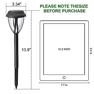 Dynaming 12 Pack Outdoor Solar Pathway Lights, Solar Powered Garden Decorative Lights, Auto On/Off & Waterproof Landscape Lighting for Lawn Patio Yard Walkway Deck Driveway, Warm White