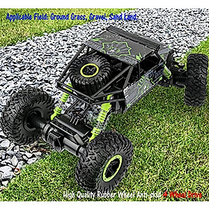 Click N' Play Remote Control Car 4WD Off Road Rock Crawler Vehicle 2.4 GHz, Green