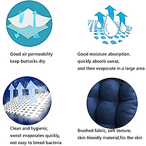 Non-Slip Rocking Cushions for Living, Office, Dining Room or Nursery Use, with Ties Soft Thicken Seat Pads Cushion Pillow for Indoor, Home 2 Piece Set,17"x17" and Seat Back 21"x17"