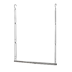 STORAGE MANIAC Hanging Closet Rod, Adjustable Width and Height Closet Hanging Organizer, Space-Saving Clothes Hanging Bar, Closet Extender Hanging Rod Double Closet Hanging Rod, 1 Pack Chrome
