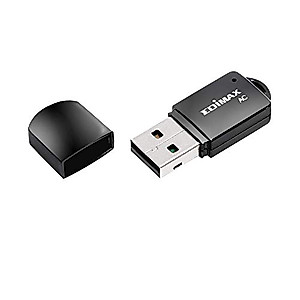 Edimax Wi-Fi 5 802.11ac Mini AC600 Dual-Band (2.4Ghz / 5Ghz) Adapter For PC USB Adapter Dongle, Win11 Plug-n-Play, Mac OS, Linux, EW-7811UTC