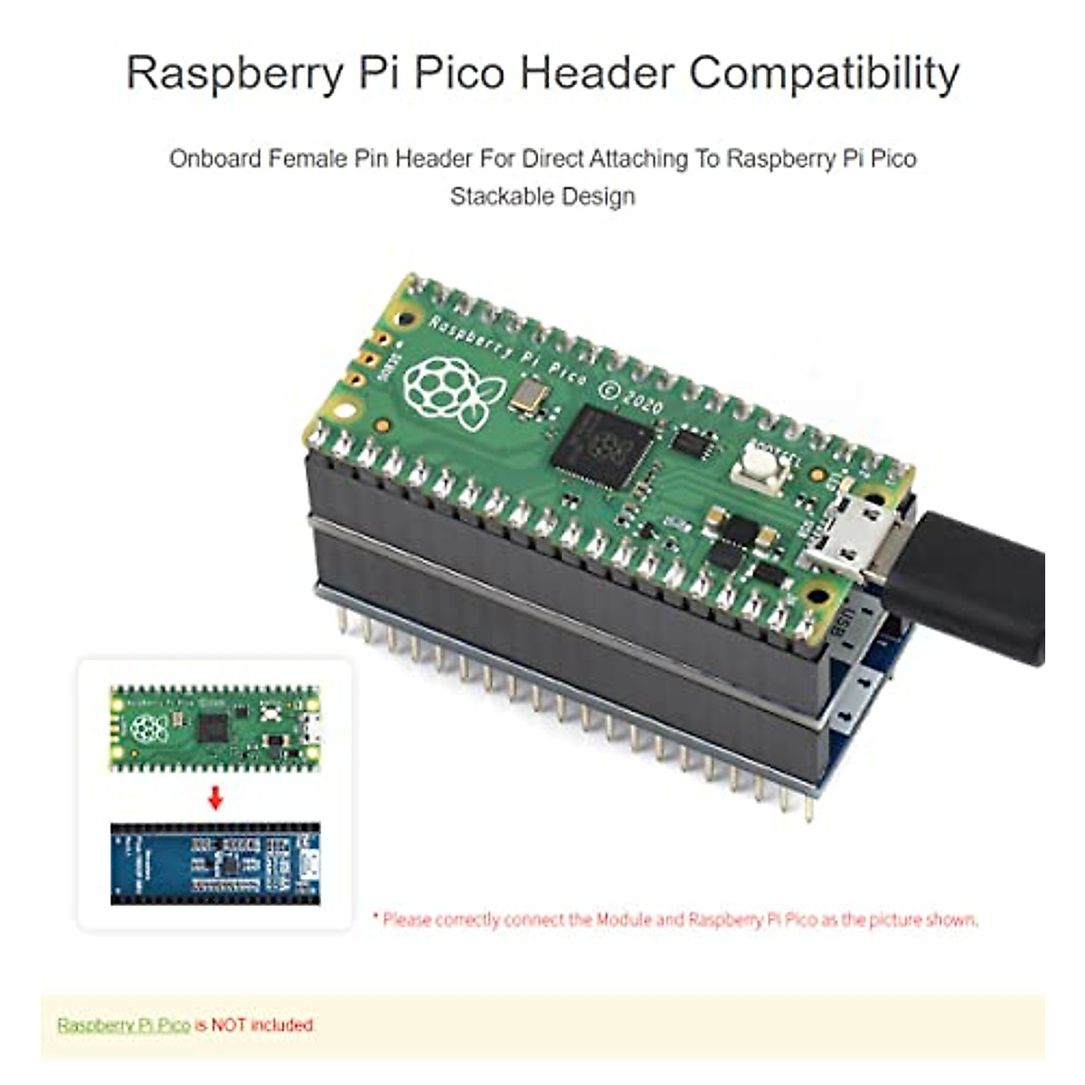 Waveshare 10-DOF IMU Sensor Module for Raspberry Pi Pico Incorporates 9-Axis Motion Sensor ICM20948 and Baroceptor LPS22HB