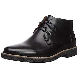 Deer Stags Men's Bangor Memory Foam Dress Casual Comfort Chukka Boot, Black Smooth, 11 Medium US
