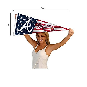 WinCraft Braves Nation USA Stars and Stripes Pennant Full Size Pennant Flag
