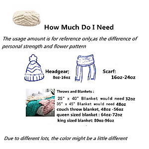 Chunky Chenille Yarn for Blanket 4lb, Beige 8 Pack Super Bulky Soft Thick Fluffy Jumbo Giant Washable Polyester Big Yarn for Hand Knitting Extreme DIY Arm Knitting Throw Rugs Pillow 64oz