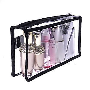 Jula Vance Clear PVC Makeup Bag Transparent Actor Bag Large Cosmetic Organizer Bag Makeup Kits Pouch Travel Make Up Accessories Storage Bag Clear Pencil Pouch Case Bag