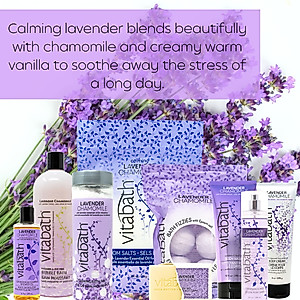 Vitabath Lavender & Chamomile Body Wash Moisturizing Bath & Shower Cleanser & Skincare Radiant Detox & Restore Nourishing Body Polish - Cruelty-Free, Paraben-Free - 12 oz