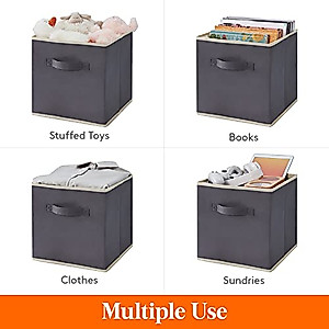 Lifewit 6 Pack Grey Storage Cubes, Bundle with 6 Pack Light Grey Storage Cubes, Medium