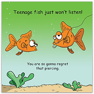 Twizler Funny Card Fish - Funny Card Birthday – Blank Card - Humorous Birthday Cards - Funny Birthday Card Women – Funny Birthday Card Men – Funny Card Teenager – Mothers Day Card – Fathers Day Card