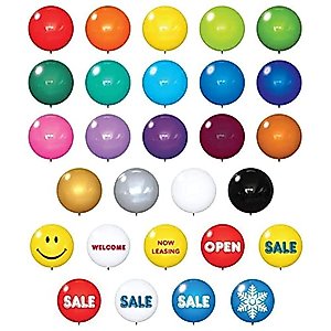 DuraBalloon Reusable Helium Free Replacement Balloons (5-Pack) - Weatherproof Plastic Outdoor Balloons NO HARDWARE INCLUDED