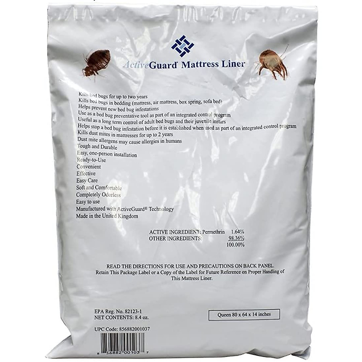 ActiveGuard Mattress Liner Bed Bug (Queen)