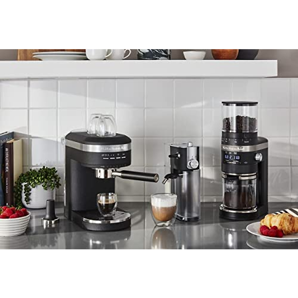 KitchenAid Espresso Machine & Milk Frother, Black Matte