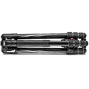 Manfrotto Befree GT 4-Section Aluminum Travel Tripod with 496 Center Ball Head, Black/Silver
