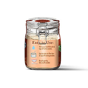 The Dirt Tooth Powder - Fluoride Free - Remineralizing with Essential Oils & Bentonite Clay - Natural Toothpaste Alternative - Available in 6 Flavors (Cinna Mint, 51g: 6 Month Supply)