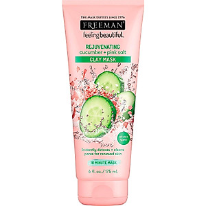 Freeman Facial Cucumber and Pink Salt Clay Mask 6 OZ (1 Pack)