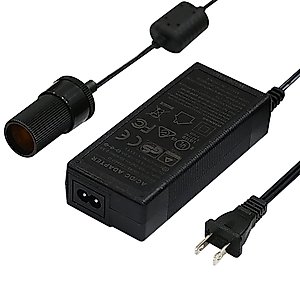 ICECO AC Adapter for Dual Use at Home & Car, AC to DC Converter Connecting Cigarette Cord, 80W Universal Portable Refrigerator Power Cord for Portable Refrigerator Fridge Freezer