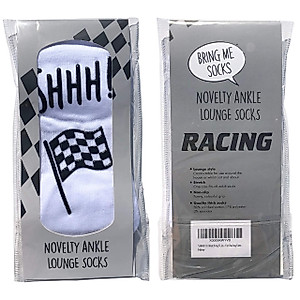 'SHHH I'm Watching Racing' Funny Ankle Socks - Perfect Ideal For Motorsport Racing Fans Lovers