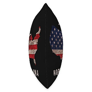 USA Classic Grunge Map Retro Apparel Asheville, NC 1797 Throw Pillow, 16x16, Multicolor